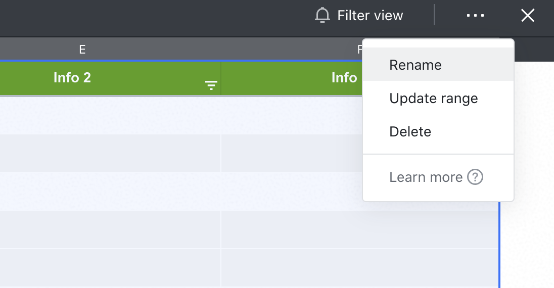 Bagaimana cara menggunakan Filter Tampilan di Sheets?