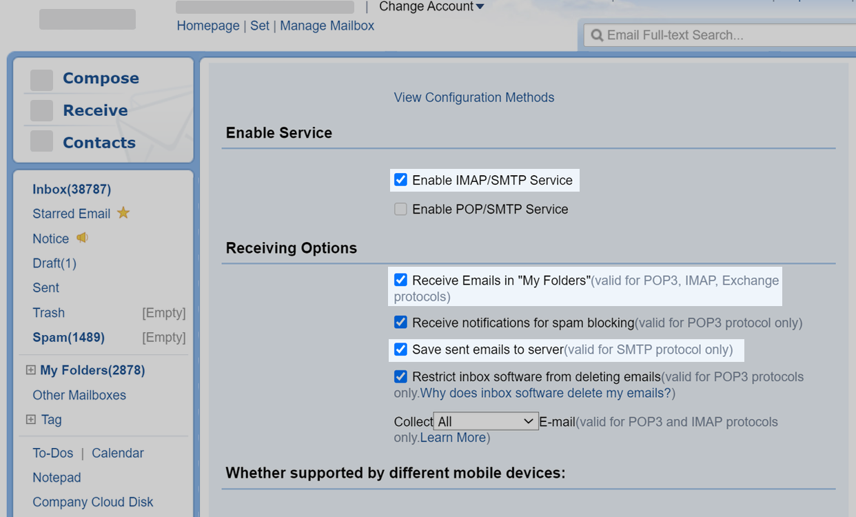 Di chuyển email (dành cho người dùng Mail Doanh nghiệp Tencent)
