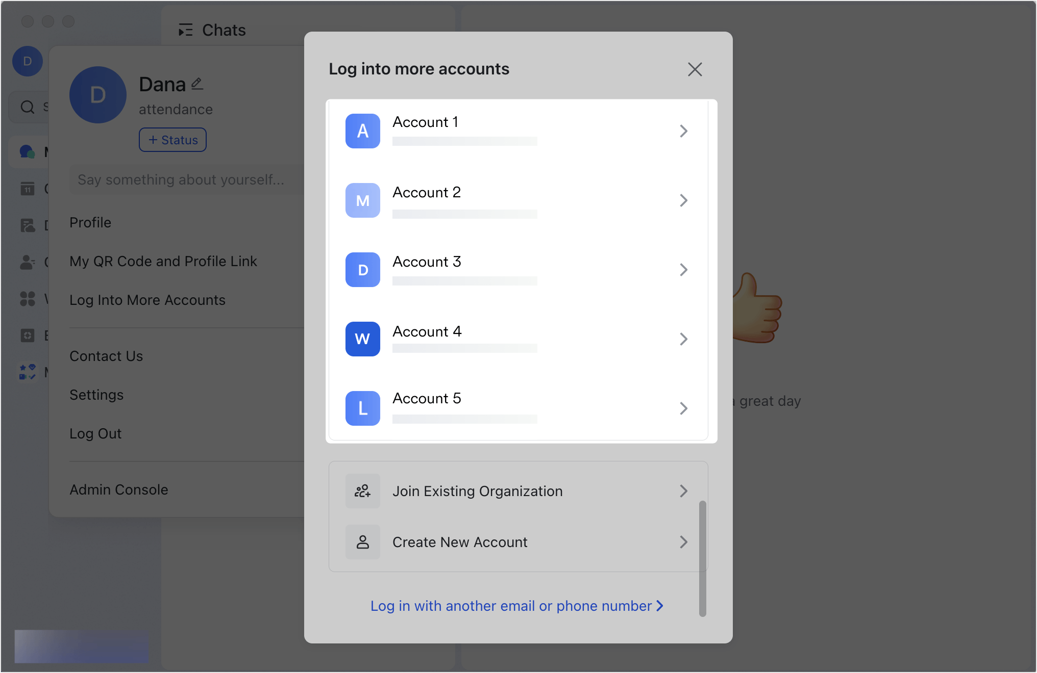 Log in to more accounts in Lark