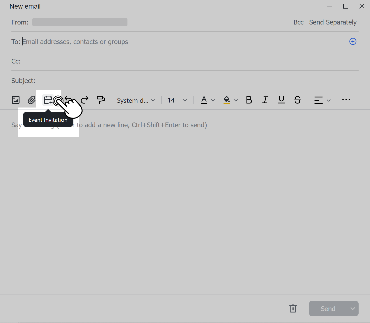 Send event invitations by email