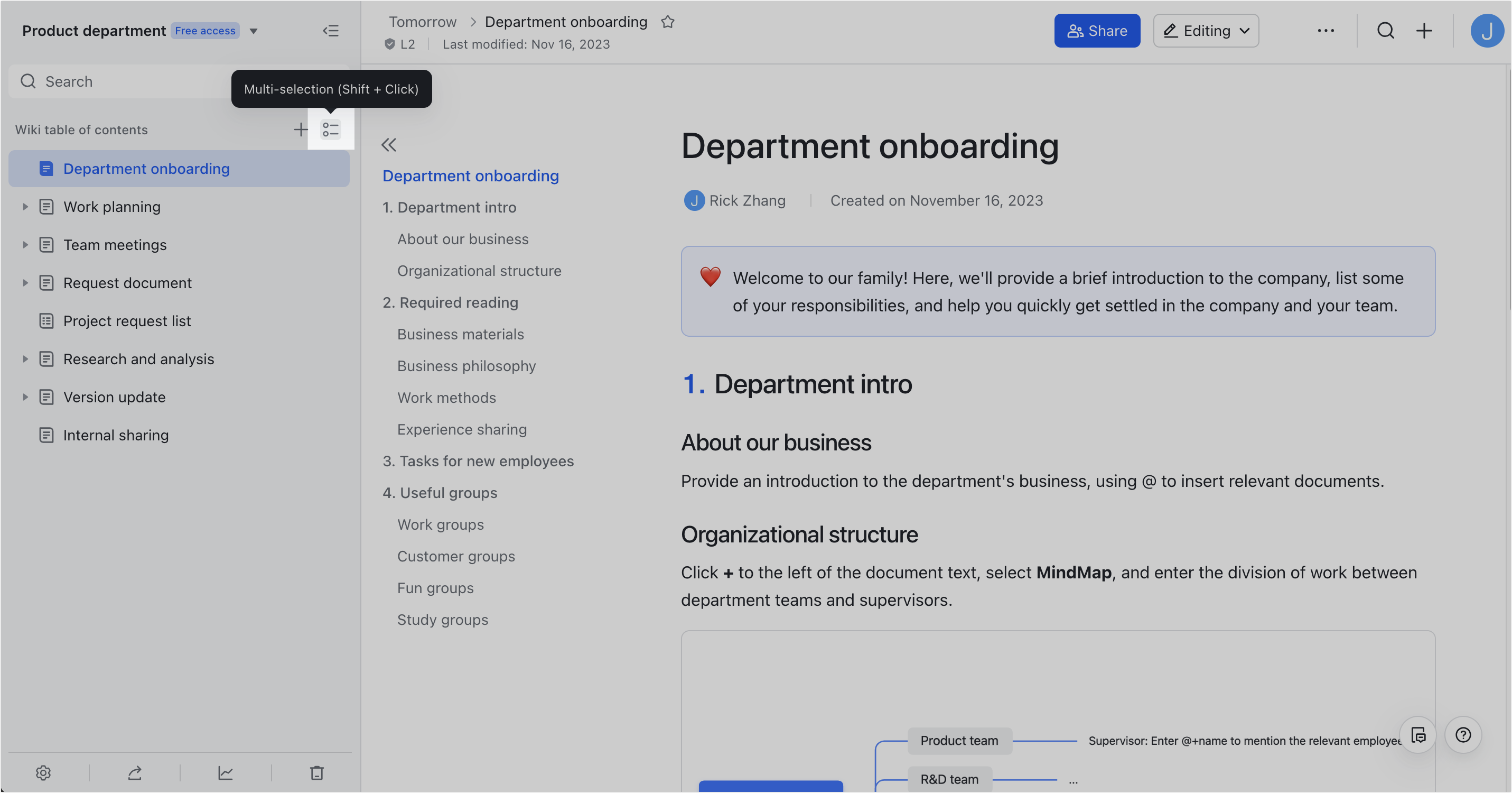 Set security levels for documents