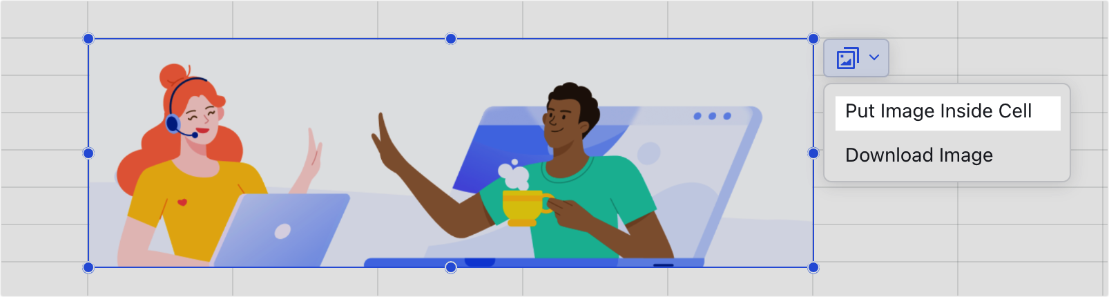 Insert images in Sheets