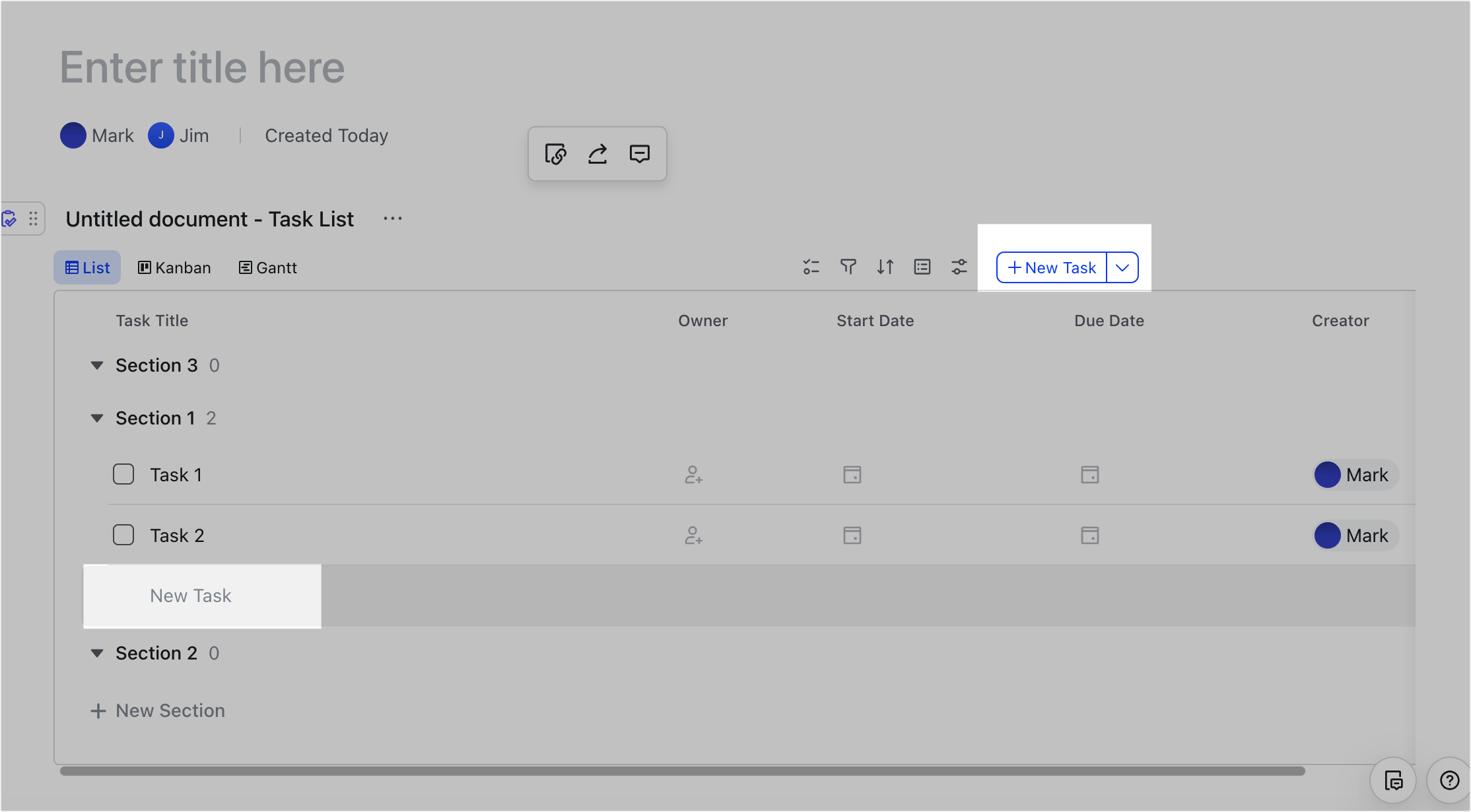 Use task lists in documents