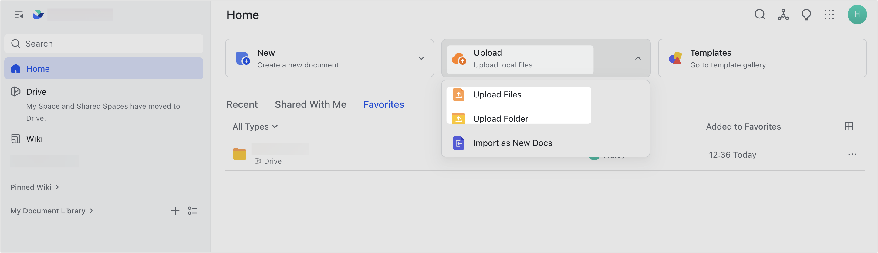 Upload or import local files and folders