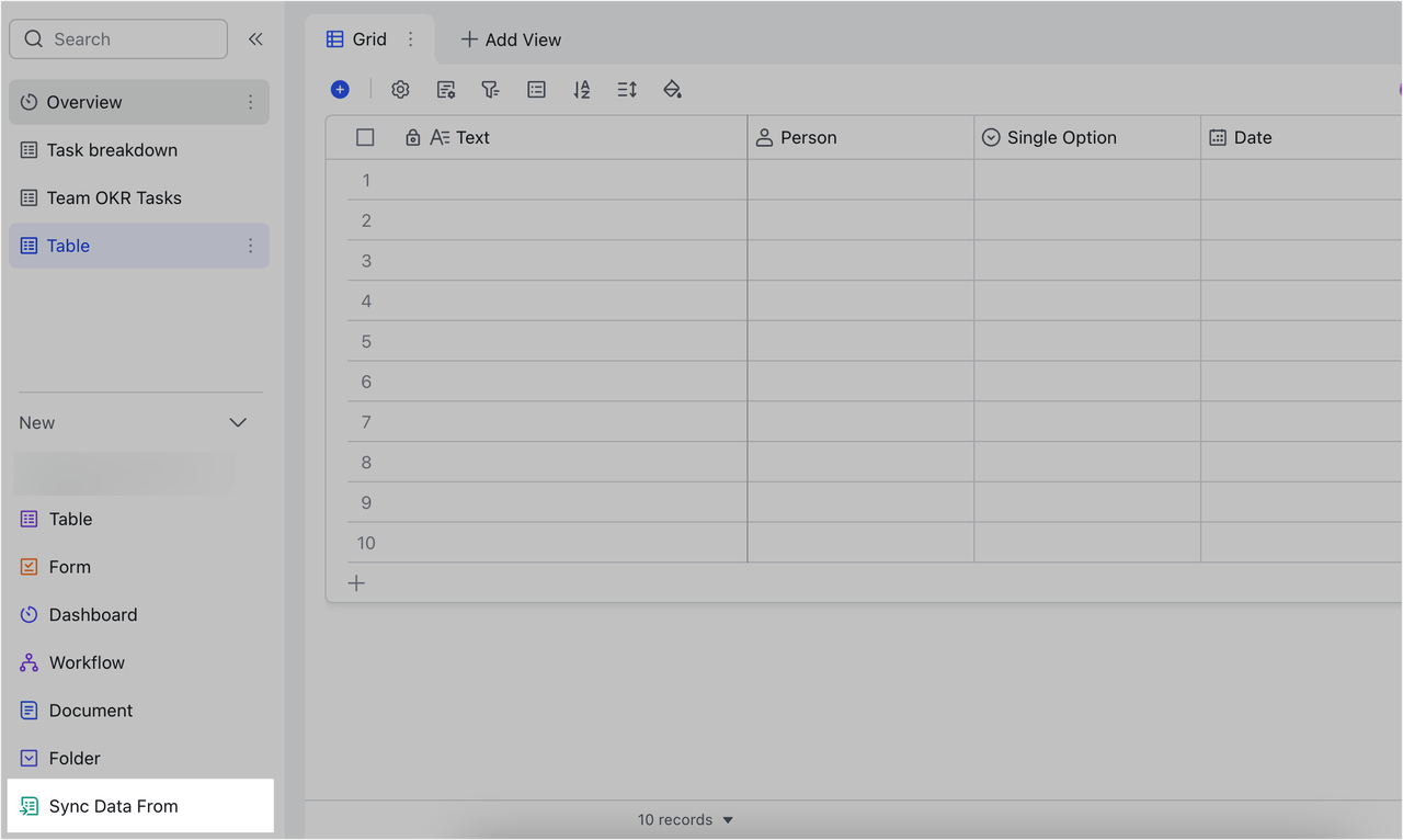 Sync data between bases