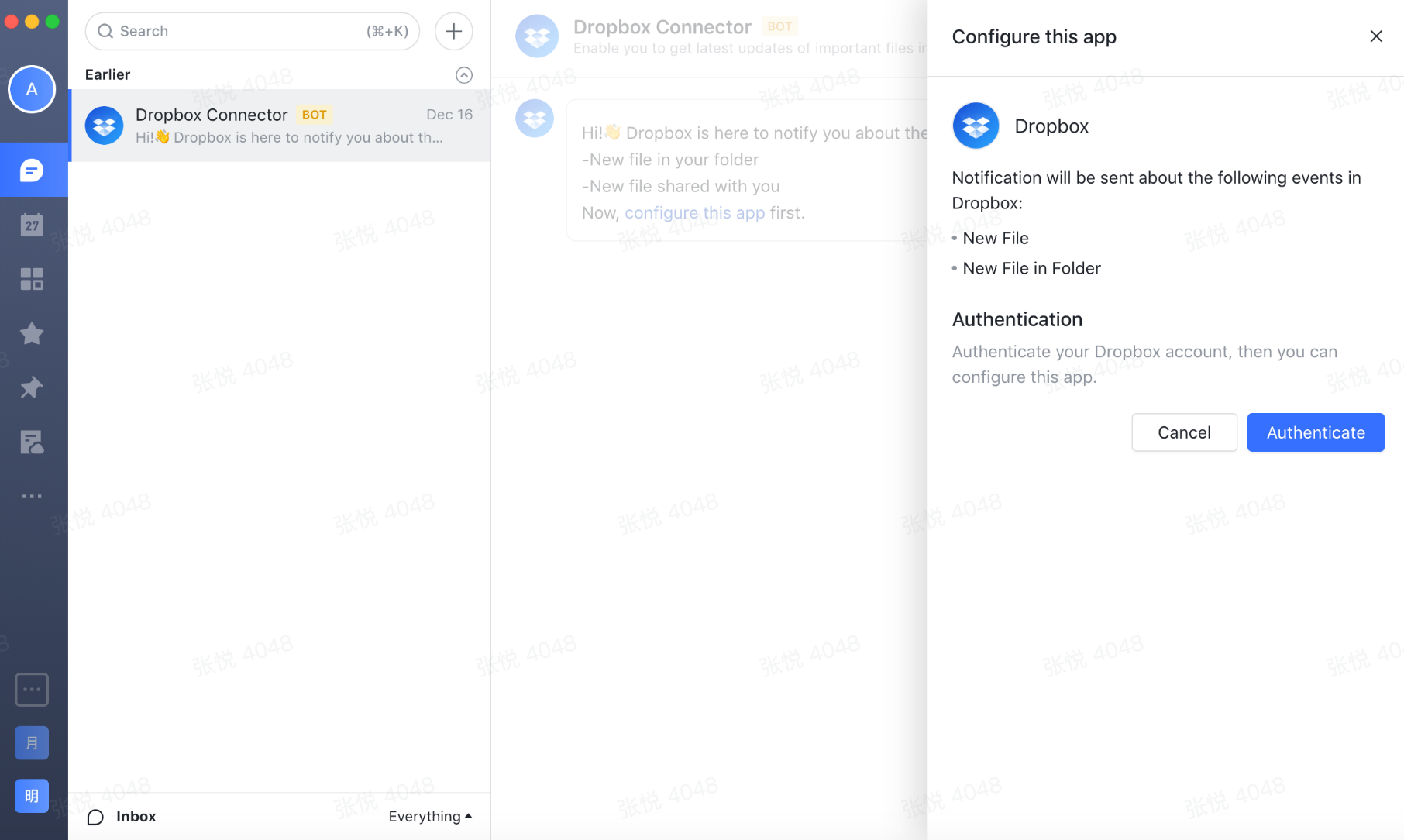 Use the Dropbox Connector