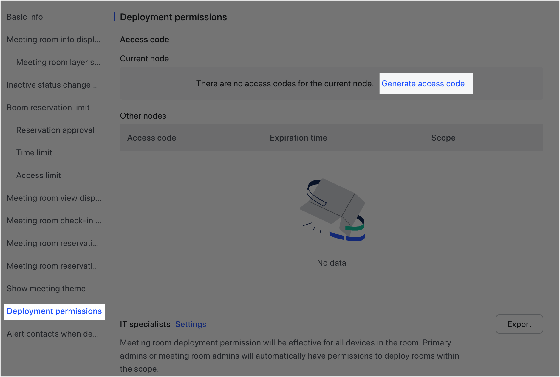 Admin | Configure deployment permissions
