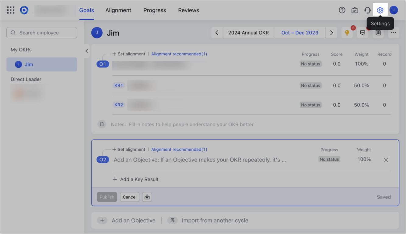 Lark OKR administrator guide