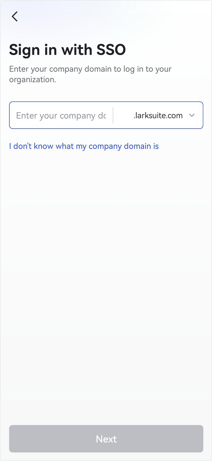 Log in to Lark with SSO