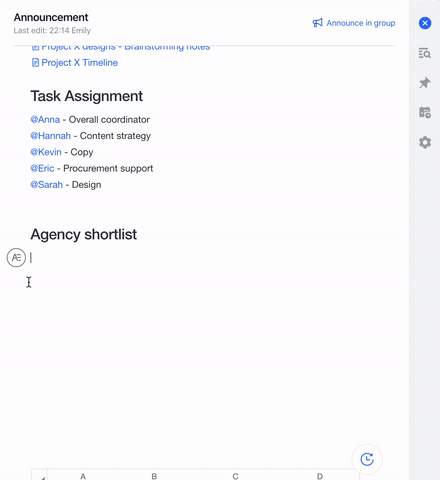 Write an effective group announcement