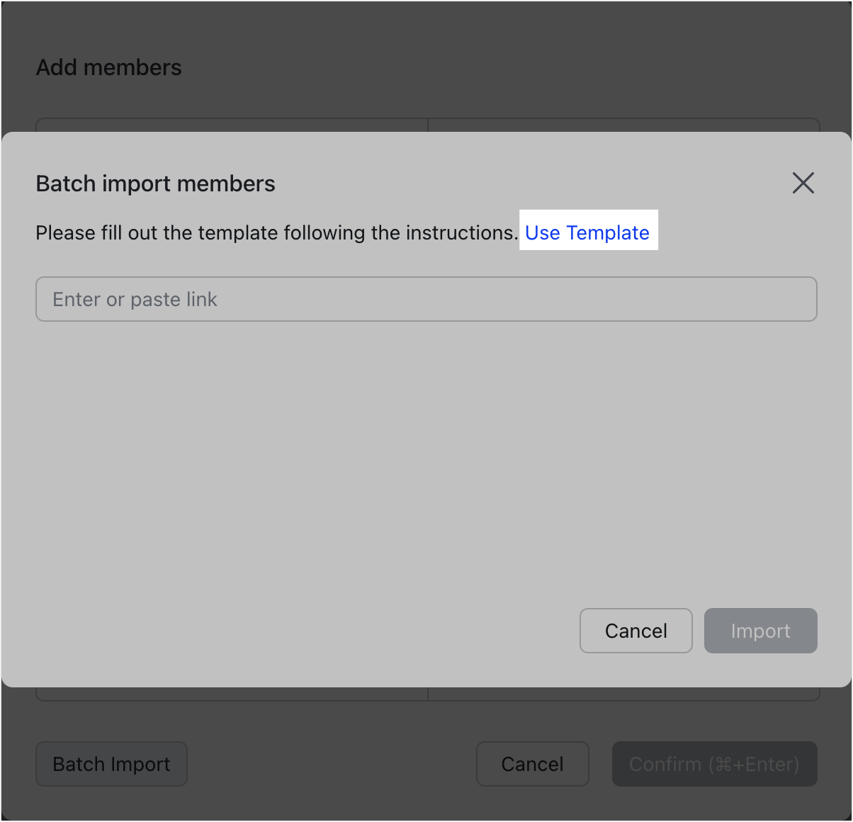 Batch import members into a group