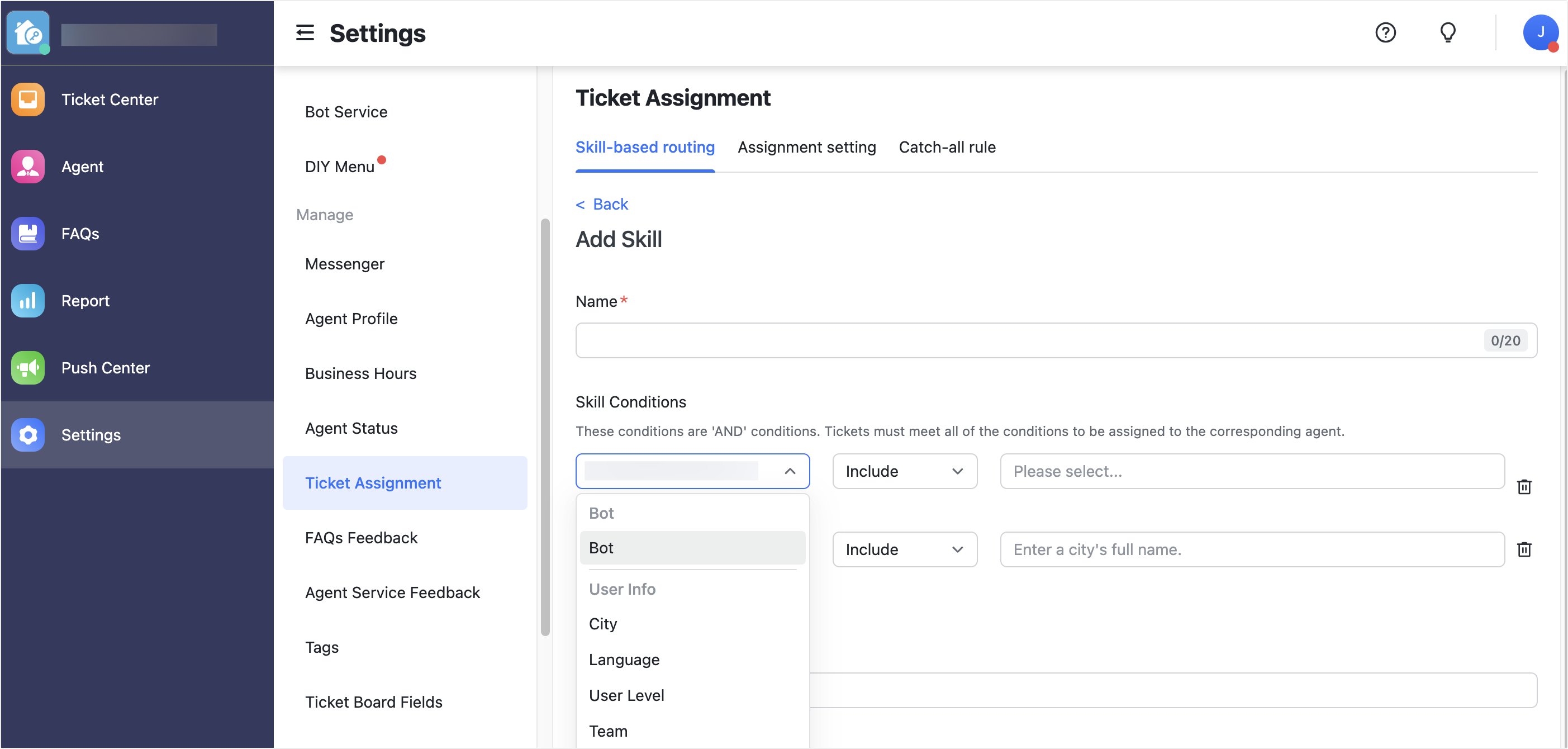 Add and use custom bots in Help Desk
