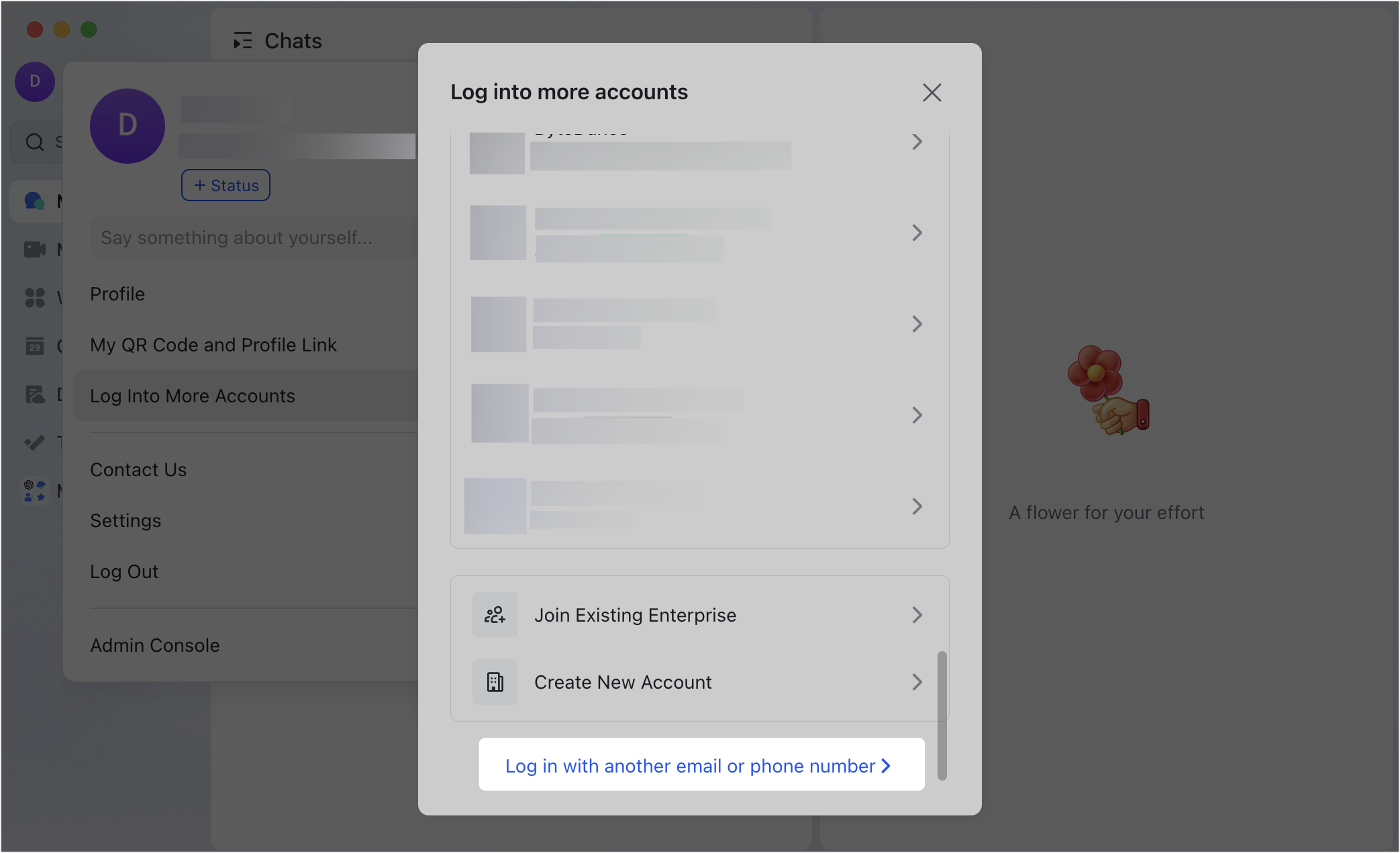 Log in to more accounts in Lark