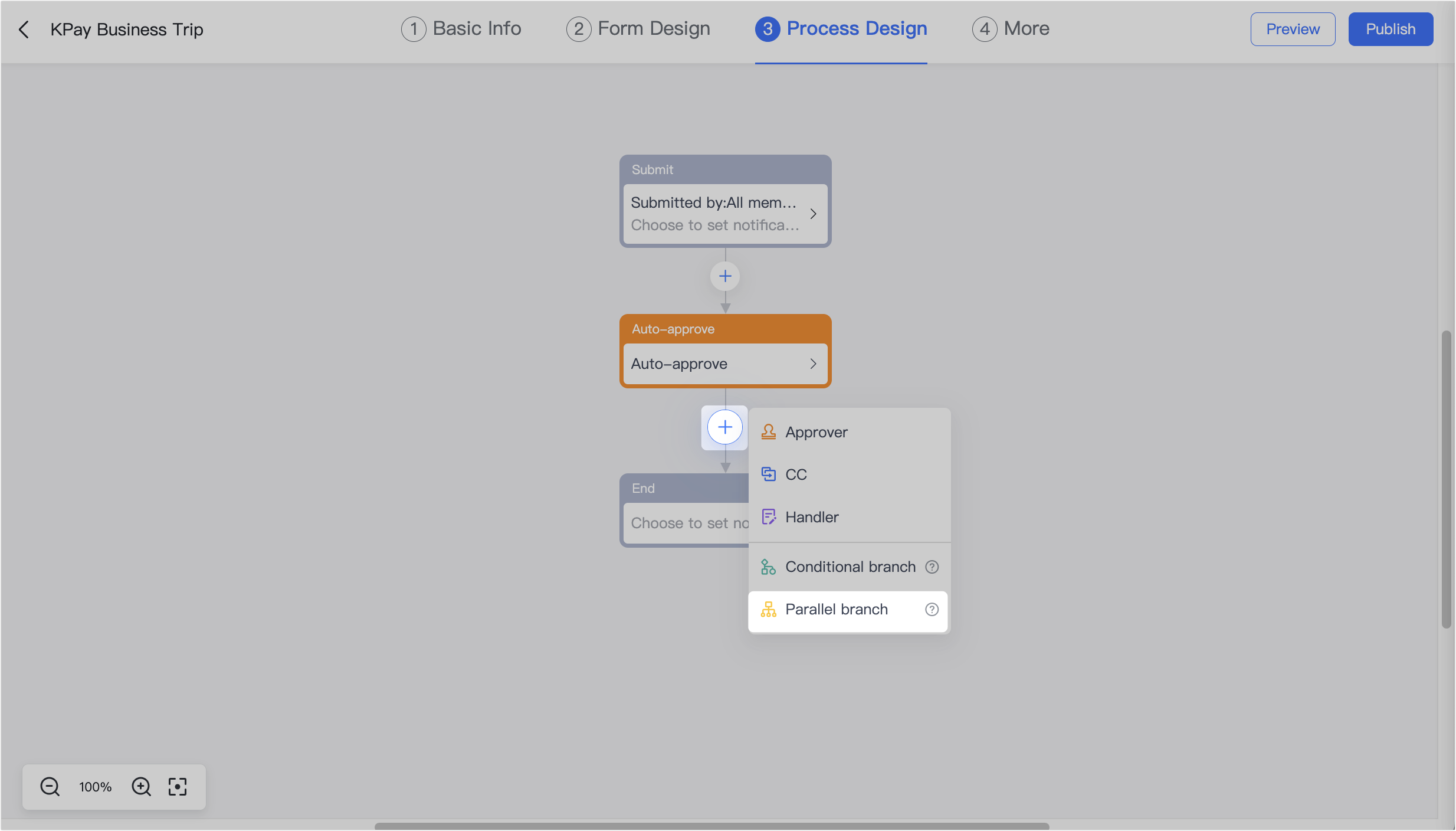 Admin | Set up parallel branches for an approval process