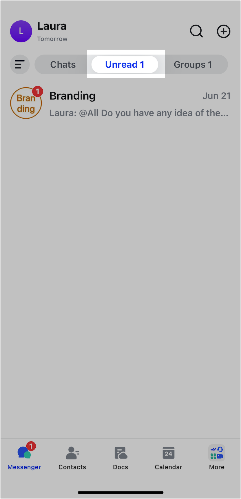 Mark a chat as unread