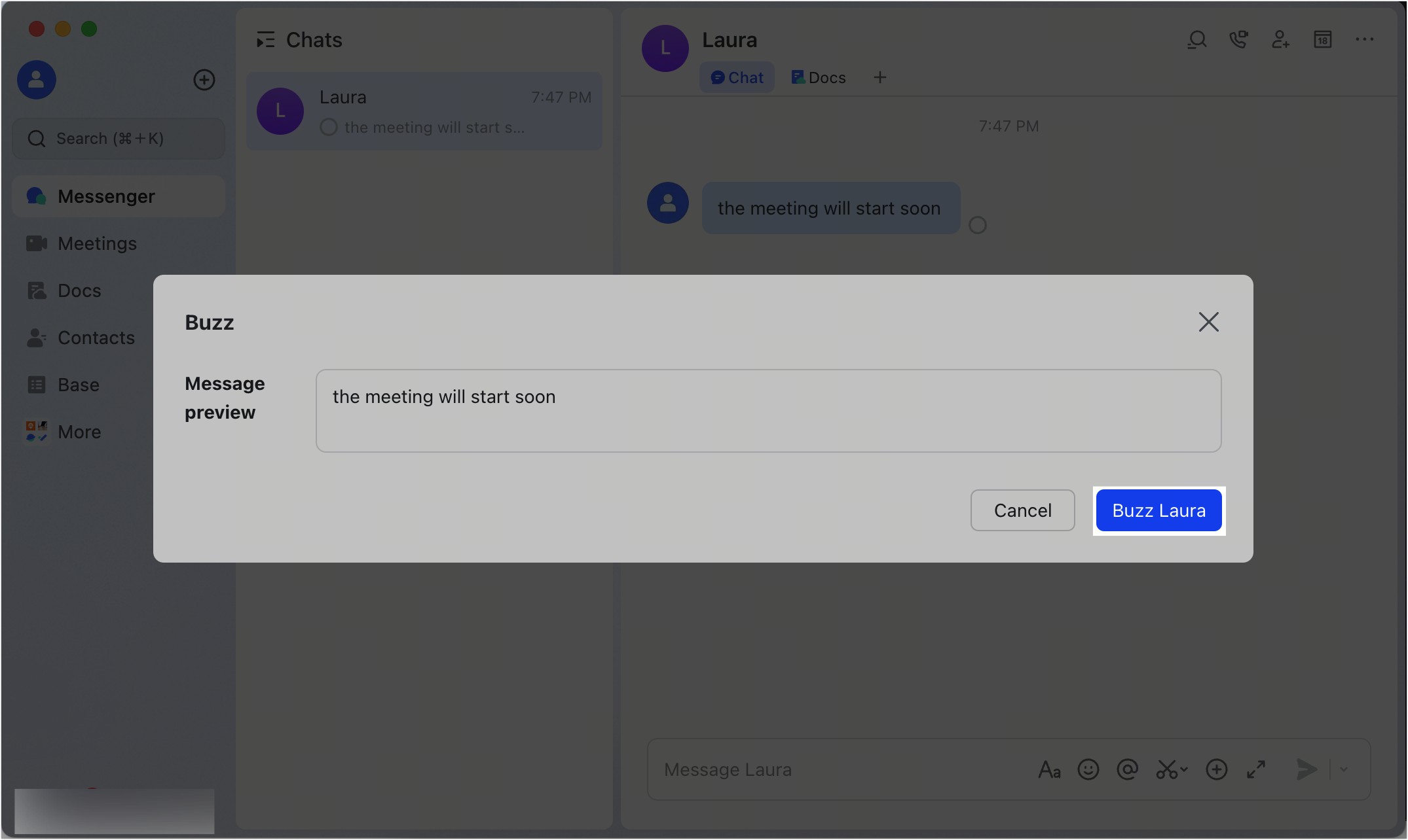 Use the Buzz feature