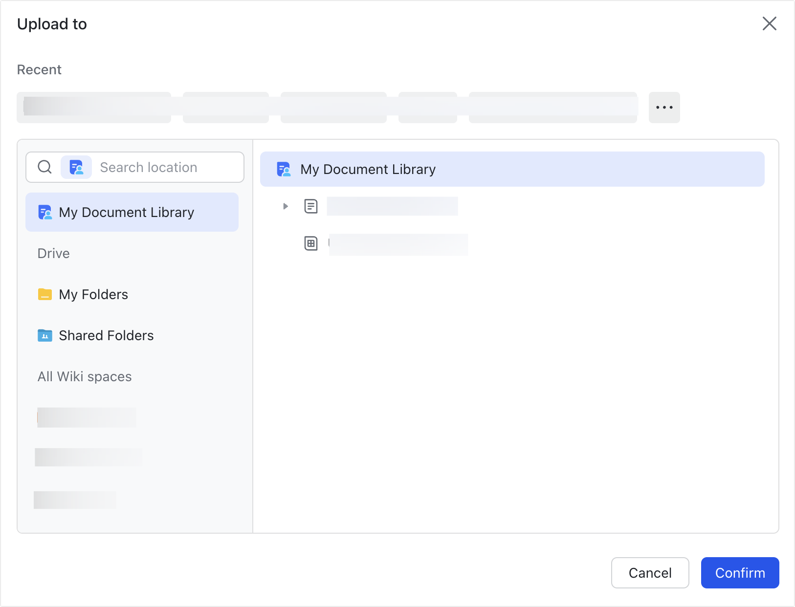 Upload or import local files and folders