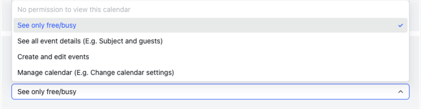 Admin | Set calendar sharing permissions