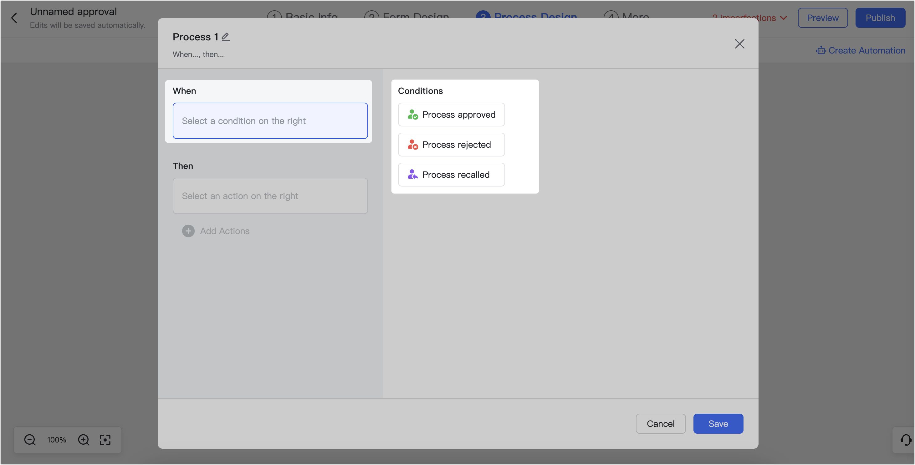 Admin | Automatically trigger actions in approvals