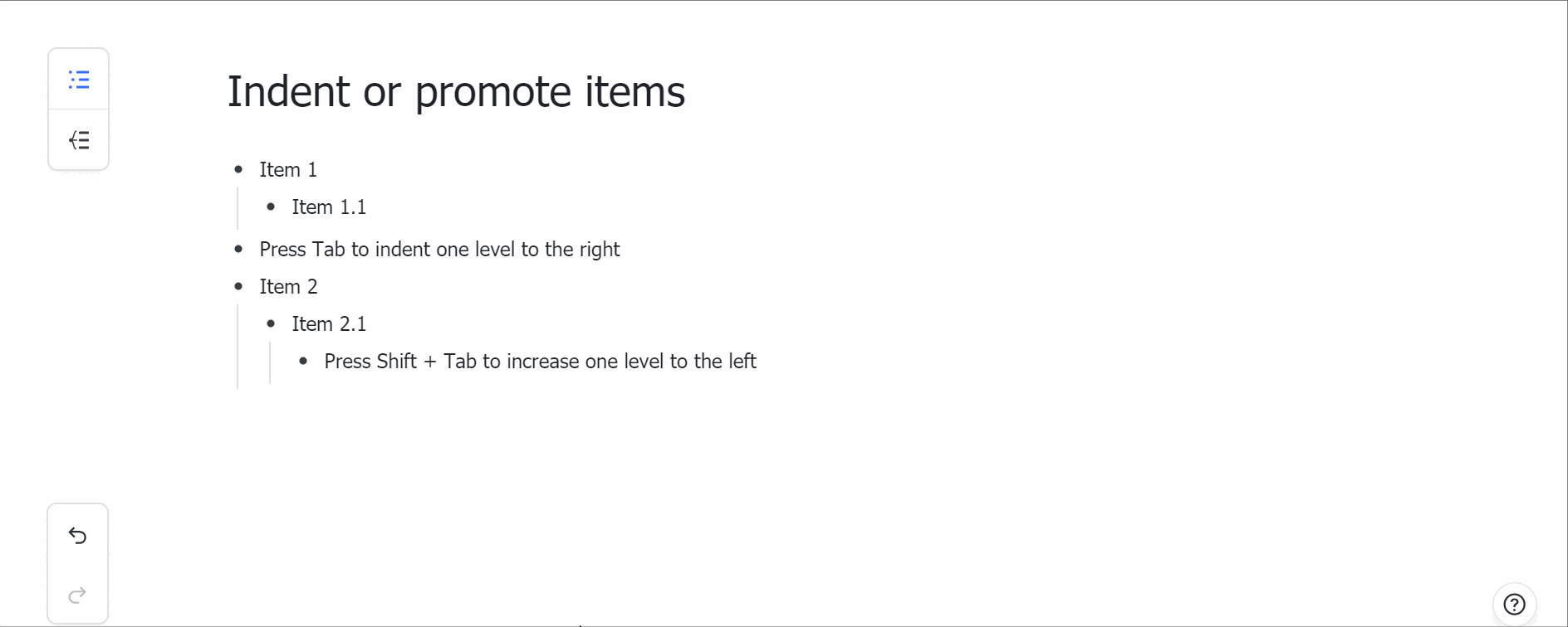 Create and edit mindnotes