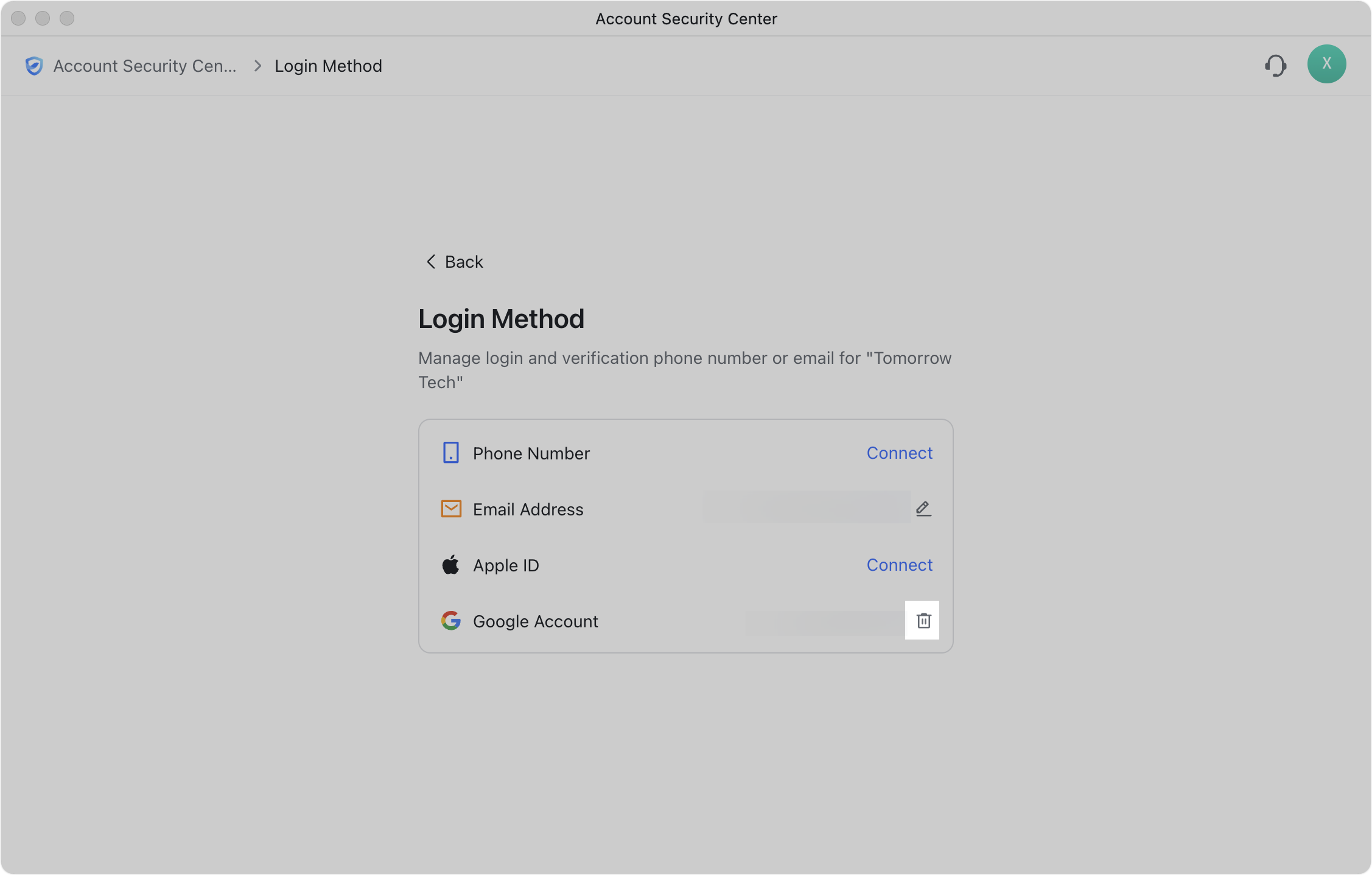 Enable a Google account or Apple ID to be used for login