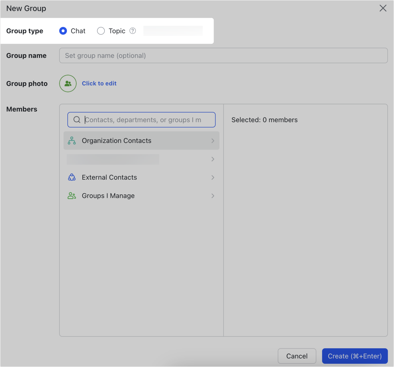 Overview of group types in Messenger